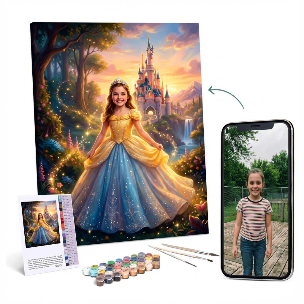 Turn into a Princess (Custom PBN) – Paintly Kits