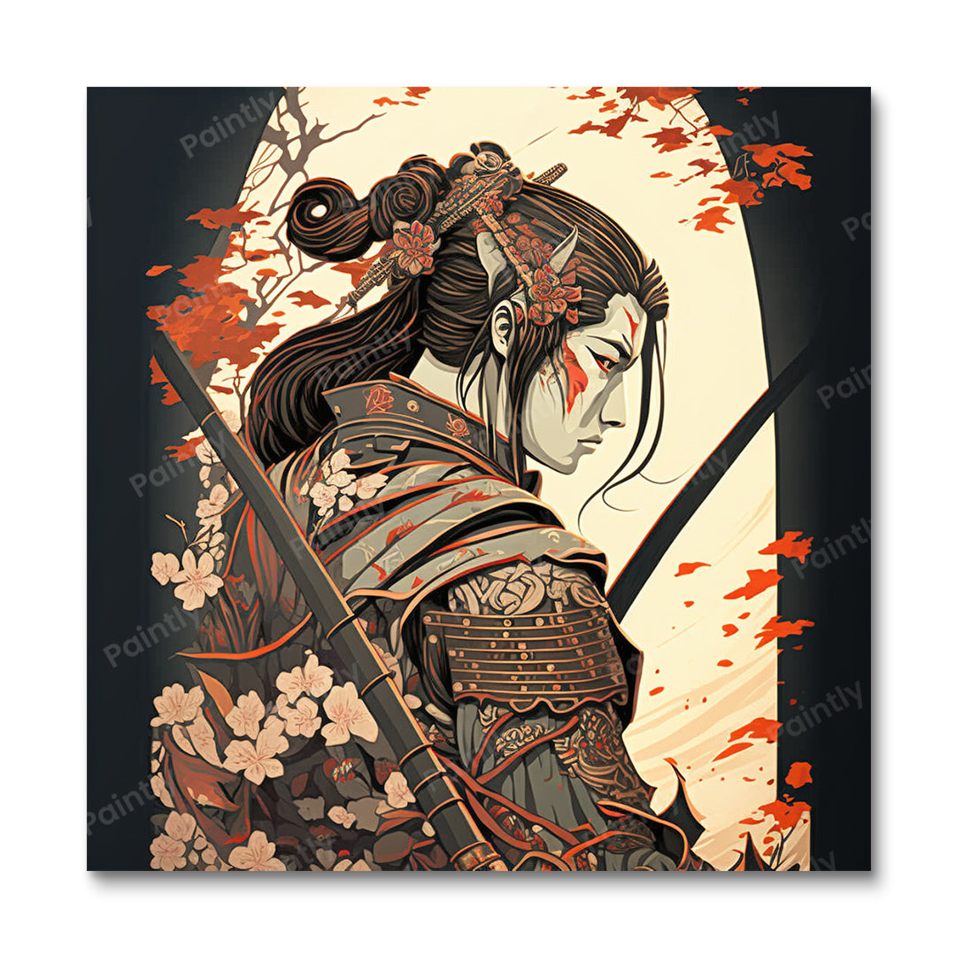samurai-onna-musha-iii-paint-by-numbers-wall-art – Paintly Kits