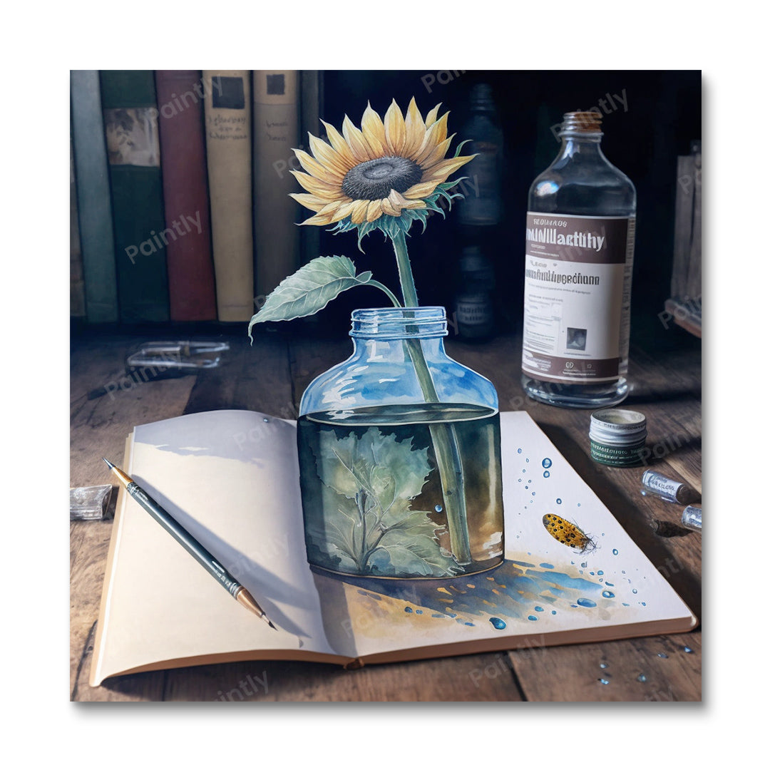Sunflower Isolation II (Wall Art) – Paintly Kits