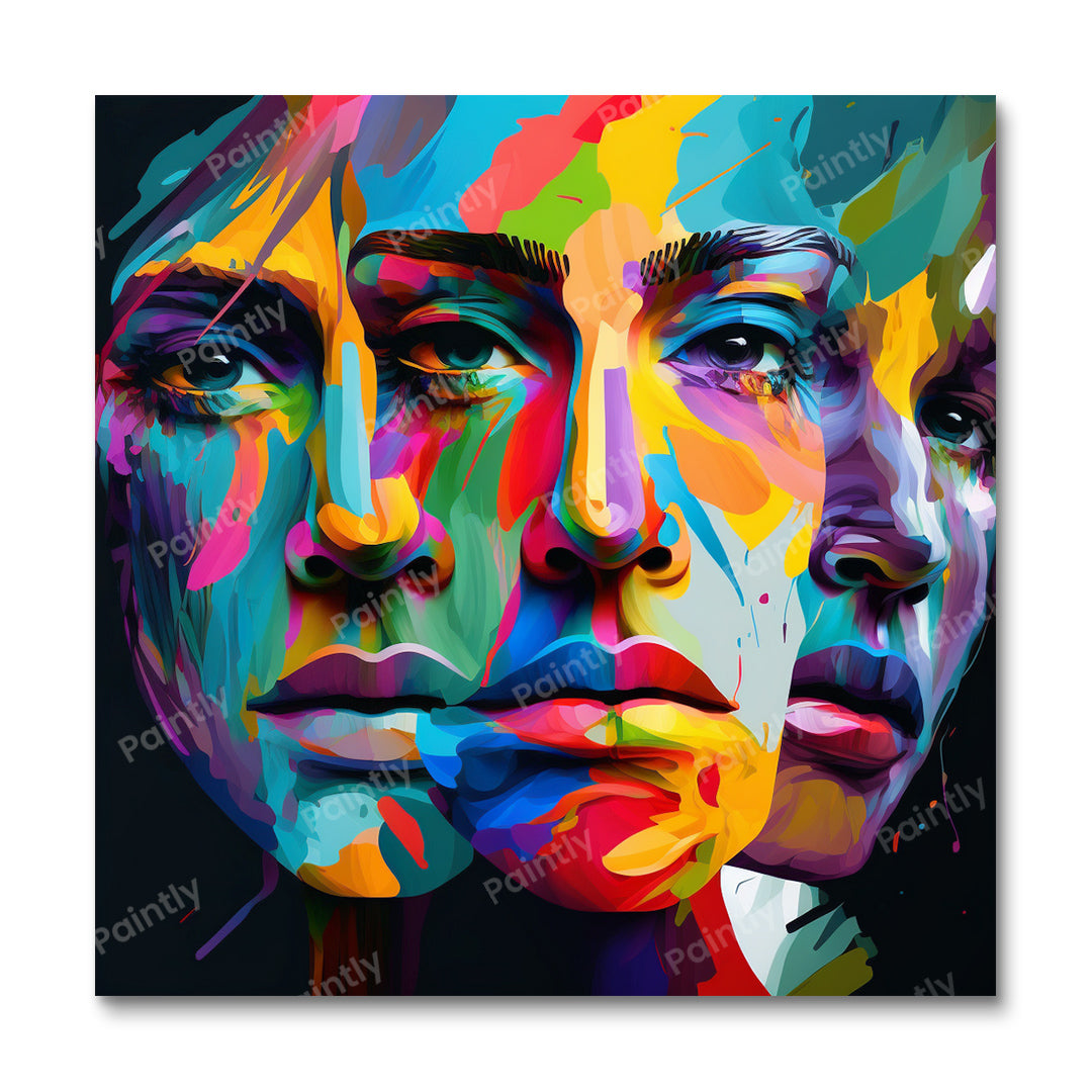 abstract-faces-paint-by-numbers-wall-art – Paintly Kits