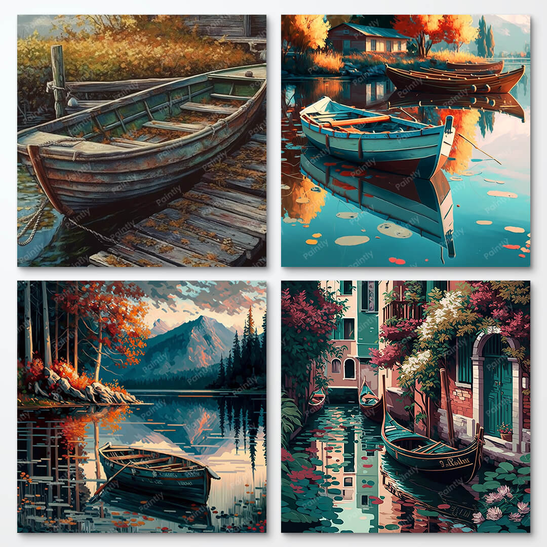 Boat Bundle (4 Designs) – Paintly Kits